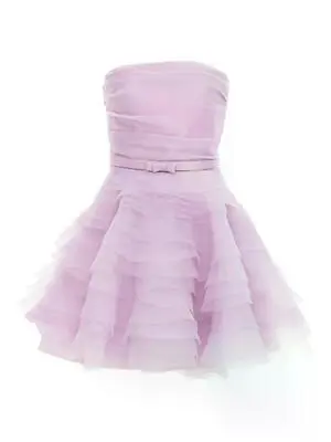 ANA RADU Strapless Ruffled Mini Dress