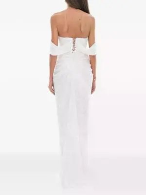 ANA RADU Off-shoulder Sequinned Gown