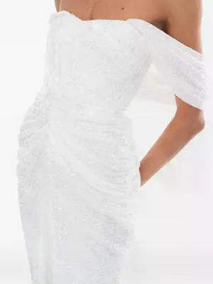 ANA RADU Off-shoulder Sequinned Gown