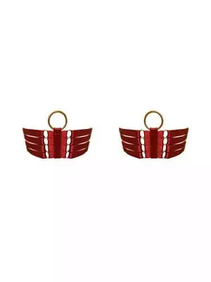 BORDELLE Signature Webbed Garters - Red