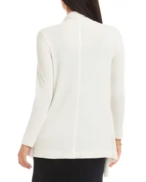 Karen Kane Ribbed Front Draped Cardigan