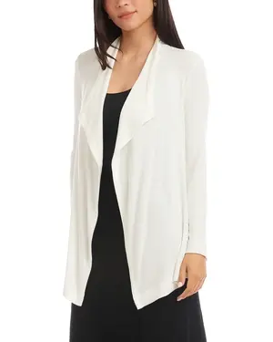 Karen Kane Ribbed Front Draped Cardigan