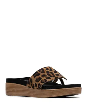 DONALD PLINER Fifi Platform Thong Sandals - Leopard