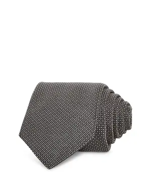 BOSS Silk Classic Grid Neck Tie - Dark Grey