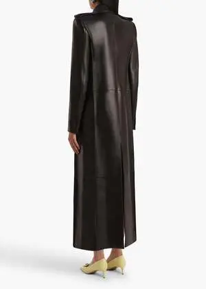 Khaite Alton Leather Trench Coat