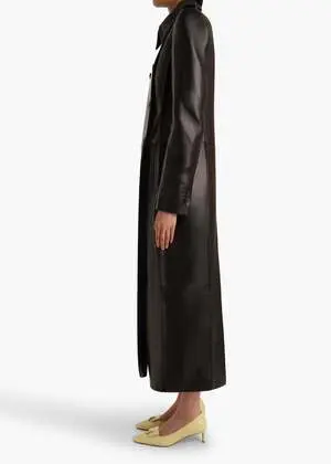 Khaite Alton Leather Trench Coat