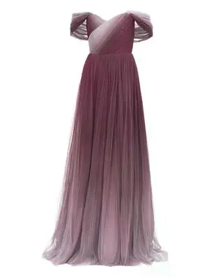 ANA RADU Off-shoulder Gradient Tulle Gown