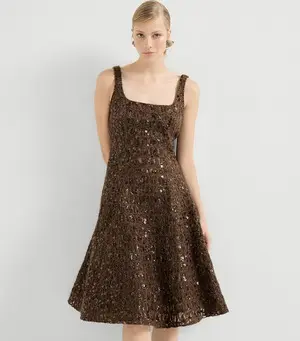 Brunello Cucinelli Mohair-silk-linen Blend Midi Dress