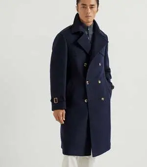 Brunello Cucinelli Wool Flannel Double-cloth Trench Coat