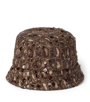 Brunello Cucinelli Embroidered Bucket Hat - Beige