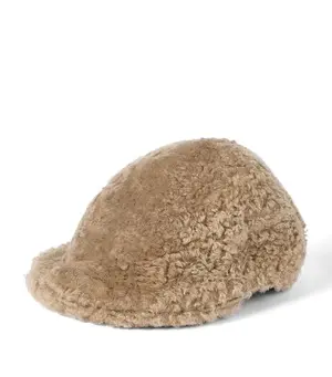 Brunello Cucinelli Shearling Flat Cap - Brown