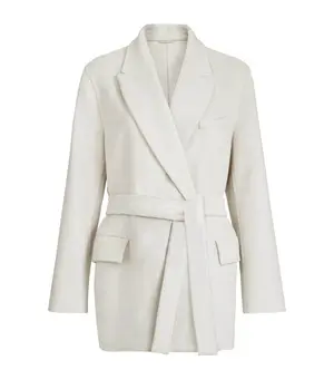 Brunello Cucinelli Virgin Wool Belted Blazer