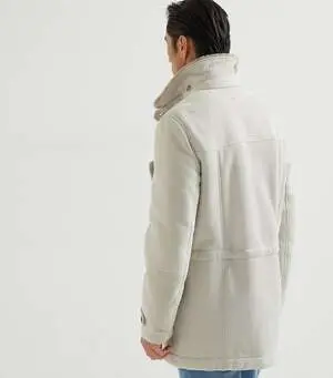 Brunello Cucinelli Suede Shearling Overcoat