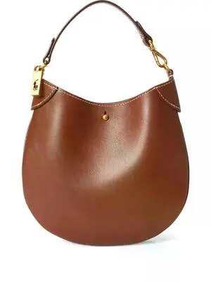 Polo Ralph Lauren Pony-plaque Leather Shoulder Bag - Brown