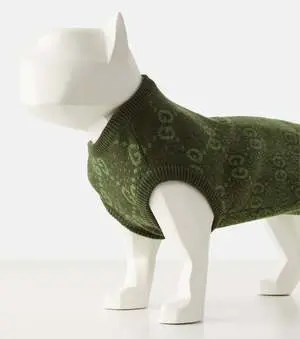 Gucci Gg Wool Jacquard Dog Sweater