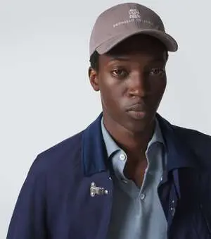 Brunello Cucinelli Logo Embroidered Baseball Cap - Grey