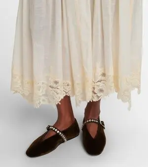 Le Monde Beryl Stella Velvet Ballet Flats