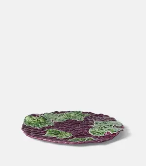 BORDALLO PINHEIRO Grapes Earthenware Platter - Purple