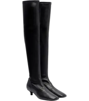 TOTEME Leather Over-the-knee Boots - Black