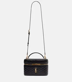 Saint Laurent Gaby Large Leather Vanity Bag - Black