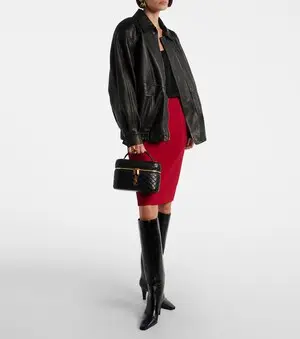 Saint Laurent Gaby Large Leather Vanity Bag - Black