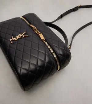 Saint Laurent Gaby Large Leather Vanity Bag - Black