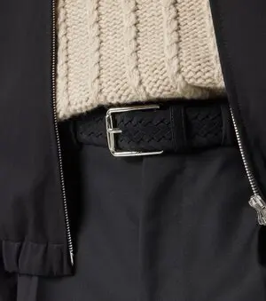 TOD'S Braided Suede Belt - Black