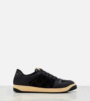 Gucci Screener Leather Sneakers - Black