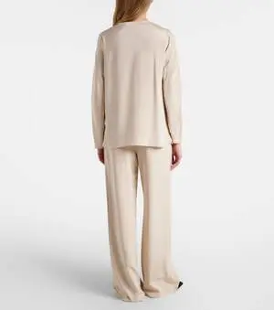 Max Mara Palude Pleated Wide-leg Pants - Beige