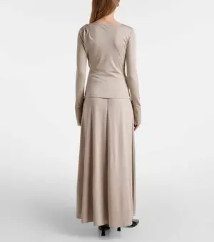 Max Mara Stilla Virgin Wool Maxi Skirt - Beige