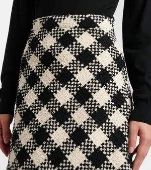 Valentino Garavani Cotton And Wool-blend Tweed Miniskirt - Black