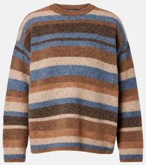 Max Mara Volare Striped Alpaca-blend Sweater - Beige