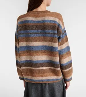 Max Mara Volare Striped Alpaca-blend Sweater