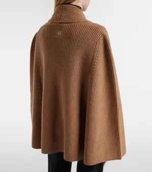 Max Mara Agenzia Double-breasted Virgin Wool Cape - Brown