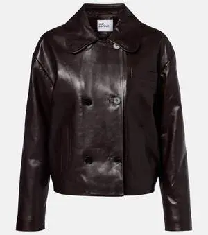 SELF-PORTRAIT Cropped Leather Jacket