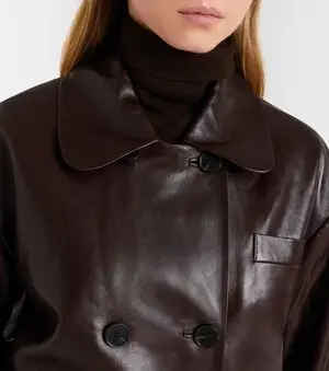 SELF-PORTRAIT Cropped Leather Jacket