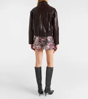 SELF-PORTRAIT Floral Sequined Mini Skirt - Multicoloured