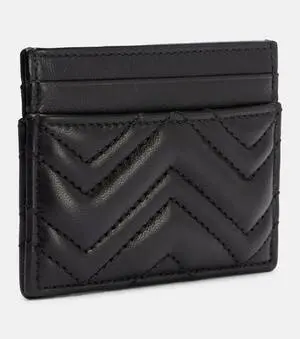 Gucci Gg Leather Card Holder - Black