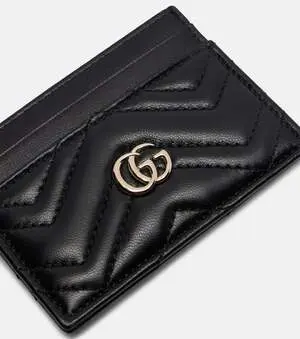 Gucci Gg Leather Card Holder - Black