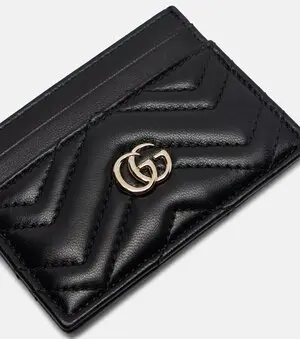 Gucci Gg Leather Card Holder - Black