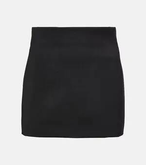 Wardrobe.NYC Wool Mini Skirt - Black
