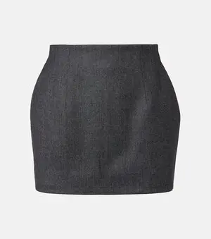 Wardrobe.NYC Wool Miniskirt - Grey