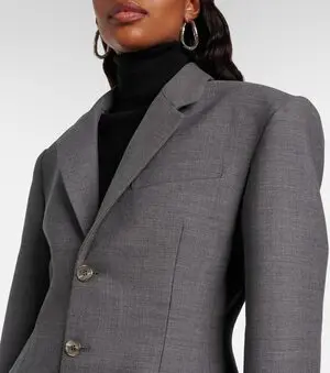 Wardrobe.NYC Peplum Virgin Wool Blazer