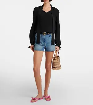 Valentino Garavani Rockstud Bow-detail Thong Sandals - Pink