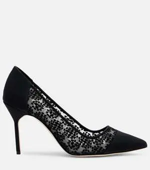 Manolo Blahnik Capcour 90 Lace Pumps