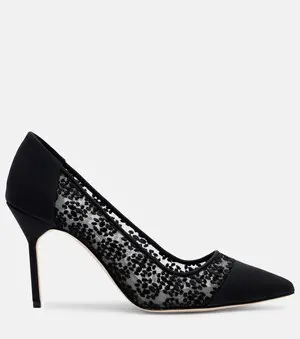 Manolo Blahnik Capcour 90 Lace Pumps