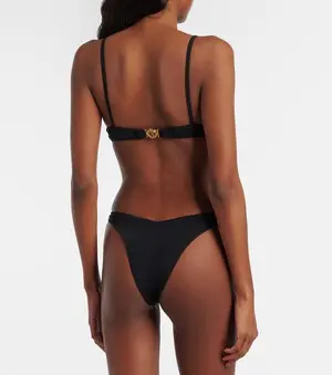 Roberto Cavalli Logo Embellished Underwire Bikini Top