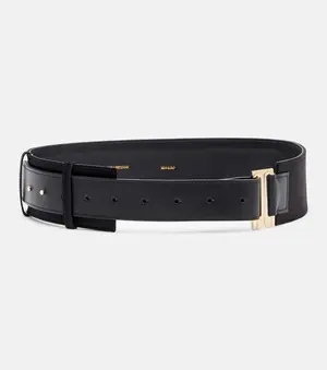 Victoria Beckham Wide Leather Belt - Black