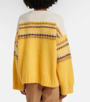 GANNI Fair Isle Alpaca And Wool-blend Intarsia Sweater