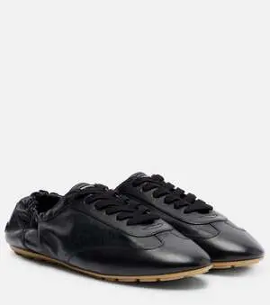 Saint Laurent Lewis Leather Sneakers